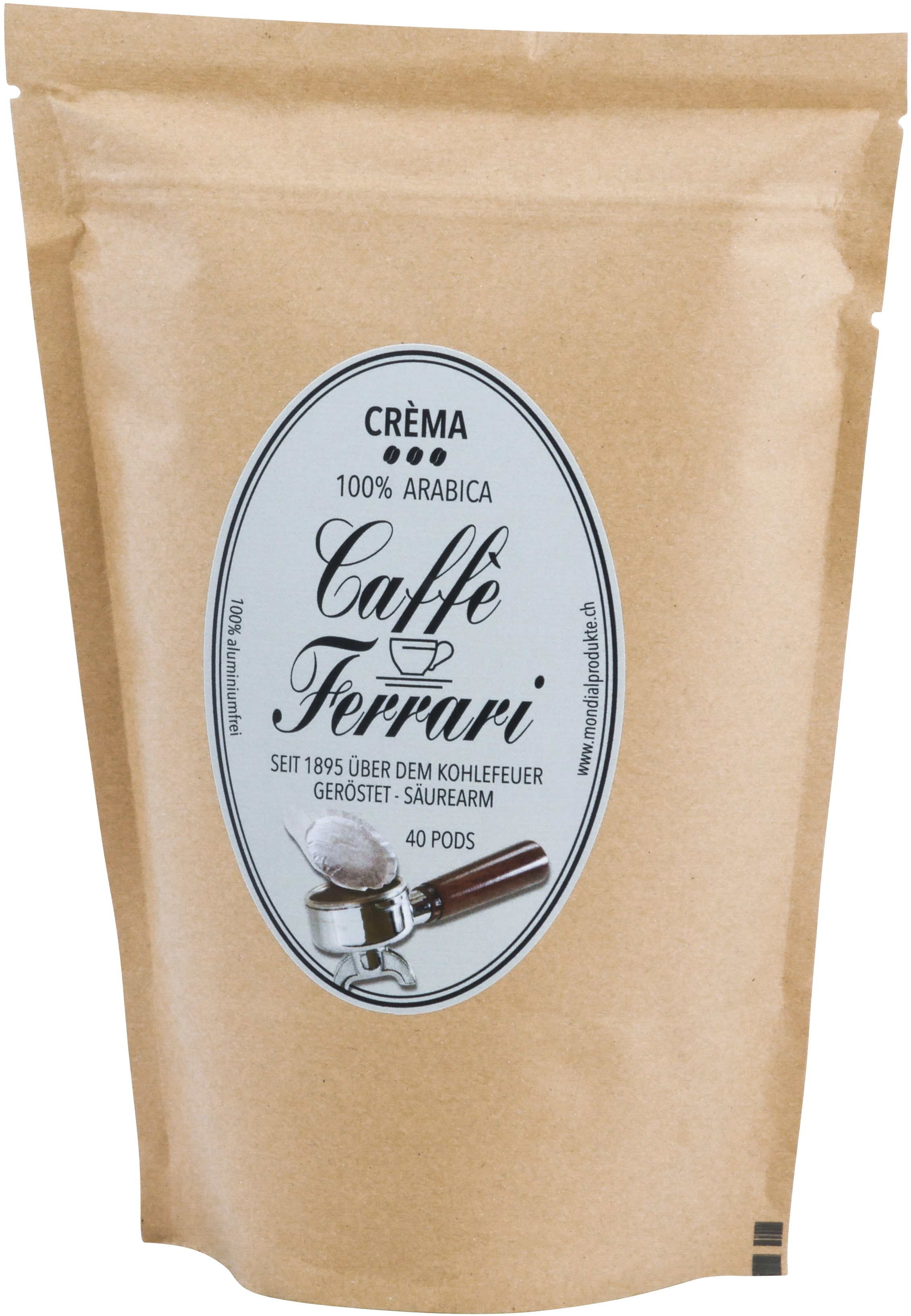 Ferrari - Crèma - 40 dosettes E.S.E. portions 44mm (en vrac en sachet ...